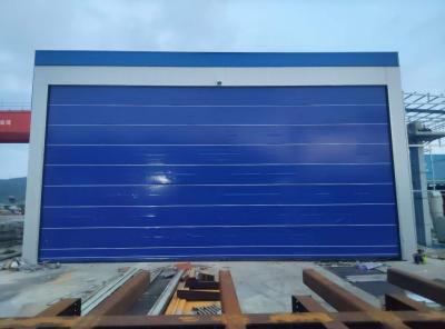 China Large Span Flexible Fabric Hangar Door Weather Resistant Stacking Door For Airport for sale