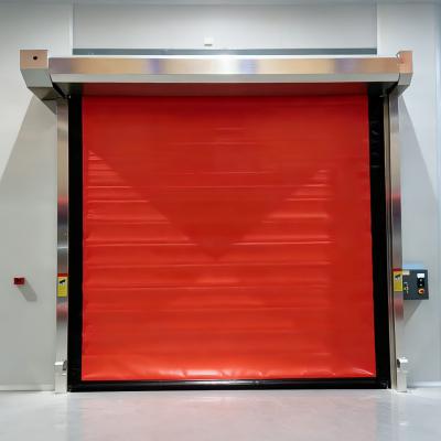 China Insulated Curtain Stacking High Speed Door For Cold Storage And Temperature Control for sale