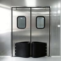 China 304 Stainless Steel Double Swing Traffic Free Door For Food Processing Kitchen for sale