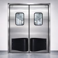 China 304 Stainless Steel Double Swing Traffic Free Door For Food Processing Kitchen for sale