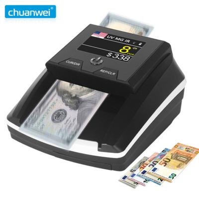 China Auto MG Fluorescence Counterfeit Detector Machine 0.5s Bill UV Light Money Checker 6W for sale