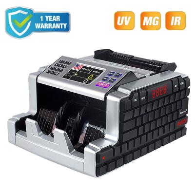 China USD GBP Multi Currency Counter Roller Friction TFT Double Display Mixed Denomination 1000pcs/min for sale