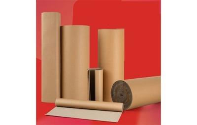 China 110gsm 220gsm Corrugated Cardboard Rolls for Packaging and Shipping Protection for sale