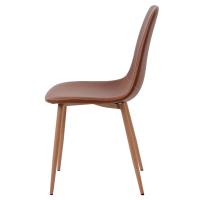 China Tomile PU Leather Dining Chair Set of 4 Red 300LB Capacity Easy Clean for sale