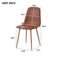 China Tomile PU Leather Dining Chair Set of 4 Red 300LB Capacity Easy Clean for sale