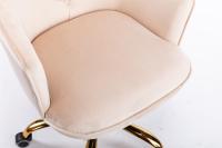 China Tomile Beigh Upholstered Living Room Office Chair with Adjustable Lift and Metal Base 7.6KGS for sale
