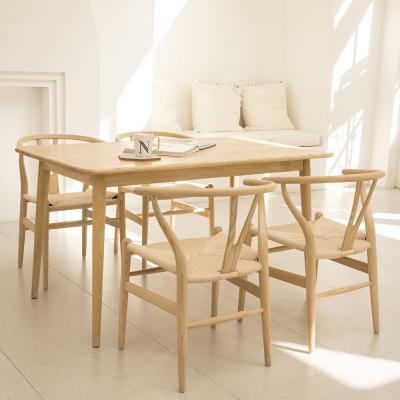 China High Grade Solid Wood Dining Table 1m x 80cm 1.2m x 80cm Ash Wood for sale