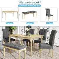 China Tomile Modern 6 Piece Dining Set / Kitchen Dinette Sets High End for sale