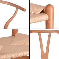 China Tomile Natural Beech Wood Dining Chair with Paper Cord Seat 9.9 lbs for sale