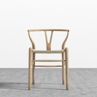 China Natural Ash Wood Wishbone Dining Chair 9.9lb Eco Friendly Paper Cord Seat for sale