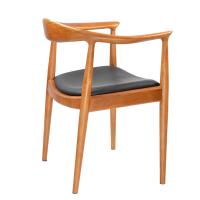 China Hans Wegner Style Kennedy Elbow Chair 18Pounds Ash Wood Chestnut Shell Dining Chair for sale