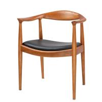 China Hans Wegner Style Kennedy Elbow Chair 18Pounds Ash Wood Chestnut Shell Dining Chair for sale