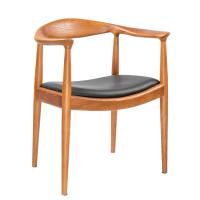 China Hans Wegner Style Kennedy Elbow Chair 18Pounds Ash Wood Chestnut Shell Dining Chair for sale