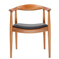 China Hans Wegner Style Kennedy Elbow Chair 18Pounds Ash Wood Chestnut Shell Dining Chair for sale
