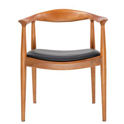 China Hans Wegner Style Kennedy Elbow Chair 18Pounds Ash Wood Chestnut Shell Dining Chair for sale