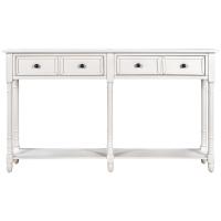 China 42lbs console Home Office Computer Table With Two Storage Drawers And Bottom Shelf for sale