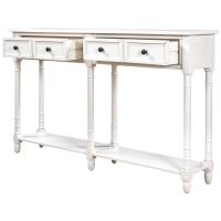 China 42lbs console Home Office Computer Table With Two Storage Drawers And Bottom Shelf for sale