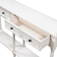 China 42lbs console Home Office Computer Table With Two Storage Drawers And Bottom Shelf for sale