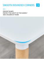 China White Modern Simple Dining Room Table 29.53inch High Beech Wood Leg for sale