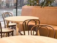 China Bentwood Bistro Chair 86cm Beech Wood Side Chair Natural Finish for Cafe Restaurant for sale