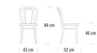 China Bentwood Bistro Chair 86cm Beech Wood Side Chair Natural Finish for Cafe Restaurant for sale