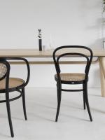 China Round Back Vienna Café Ash Wishbone Chair 86cm Height Beech Wood Black for sale