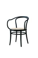China Black Beech Wood Wishbone Chair with Rattan Seat 54cm Width 80cm Height for sale