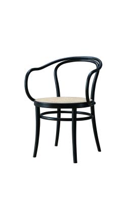 China Black Beech Wood Wishbone Chair with Rattan Seat 54cm Width 80cm Height for sale