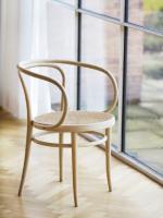 China Natural Beech Wood Thonet Bentwood Chair 80cm High Modern Dining Seat for sale