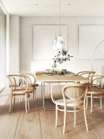 China Natural Beech Wood Thonet Bentwood Chair 80cm High Modern Dining Seat for sale