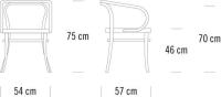China Natural Beech Wood Thonet Bentwood Chair 80cm High Modern Dining Seat for sale