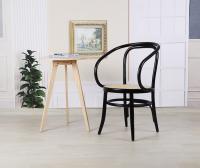 China Tomile Black Bentwood Chair 80cm Height Beech Wood Rattan Seat Thonet Style for sale