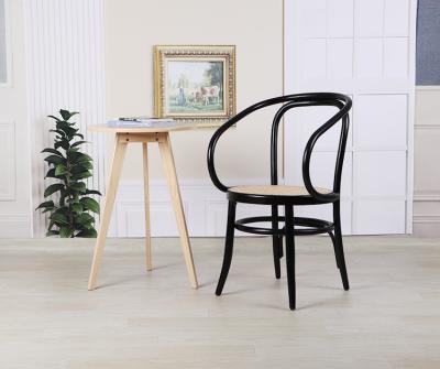 China Tomile Black Bentwood Chair 80cm Height Beech Wood Rattan Seat Thonet Style for sale