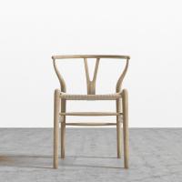 China Hans Wegner Wishbone Chair 32in Height Natural Ash Wood Dining Chair 9.9lb for sale