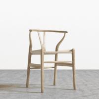 China Hans Wegner Wishbone Chair 32in Height Natural Ash Wood Dining Chair 9.9lb for sale