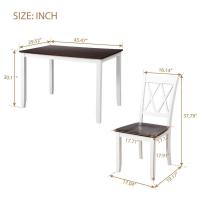 China White 5 Piece Kitchen Table And Chairs Set  W29.52”Table for sale