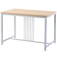 China Metal Frame Wooden 4 Piece Dining Table Set with Bench and 2 Stools 27.5 Inch Table for sale