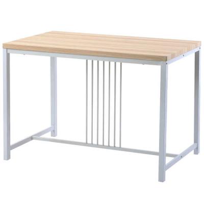 China Metal Frame Wooden 4 Piece Dining Table Set with Bench and 2 Stools 27.5 Inch Table for sale