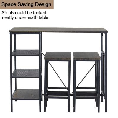 China Tomile 5 Piece Bar Height Dining Set With 4 Backless Bar Stools for sale