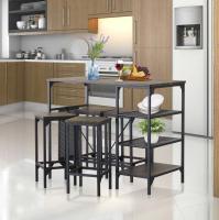 China Tomile 5 Piece Bar Height Dining Set With 4 Backless Bar Stools for sale