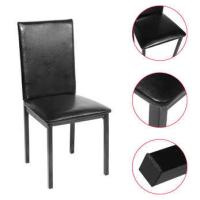 China 5 Piece Marble Top Dining Table Set with 4 Faux Leather Chairs 41.8 Inch for sale