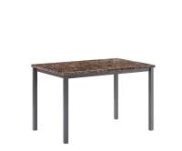 China 5 Piece Marble Top Dining Table Set with 4 Faux Leather Chairs 41.8 Inch for sale