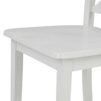 China White 5-Piece Dining Table Set for 4 Persons with Marble Style Top and Solid Wood Chairs for sale