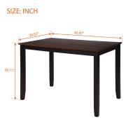 China Tomile 5 Piece Wood Dining Table Set for Home Kitchen 45.47 in Table 50.7 lbs for sale