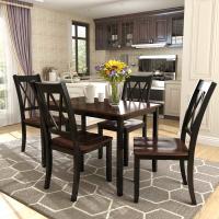 China Tomile 5 Piece Wood Dining Table Set for Home Kitchen 45.47 in Table 50.7 lbs for sale