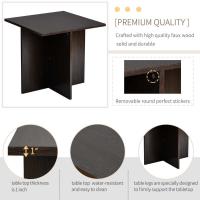 China 5 Piece Dining Set with Storage Ottoman 31 Inch Faux Wood Table and 4 Ottomans for sale