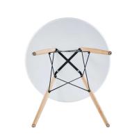 China White MDF Round Dining Table 31.5x31.5x28.74 Inch 220 lbs Capacity for sale