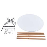 China White MDF Round Dining Table 31.5x31.5x28.74 Inch 220 lbs Capacity for sale