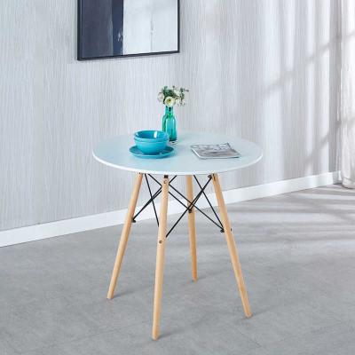 China White MDF Round Dining Table 31.5x31.5x28.74 Inch 220 lbs Capacity for sale