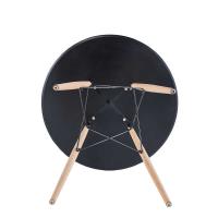 China 24.25Ibs MDF Dining Table Black Simple Round Dining Table 28.74In Height for sale